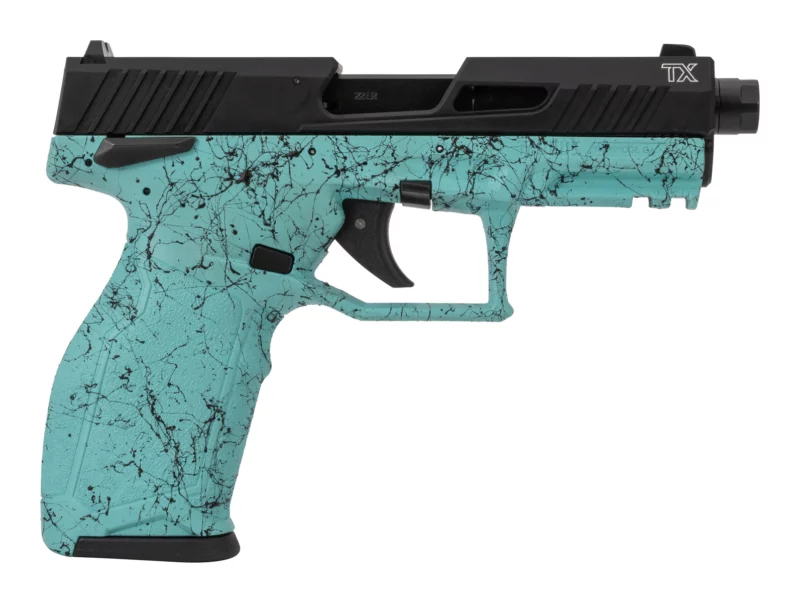 Taurus TX22 Gen2 .22 LR Pistol — Cyan Splatter - Georgia Guns & Ammo