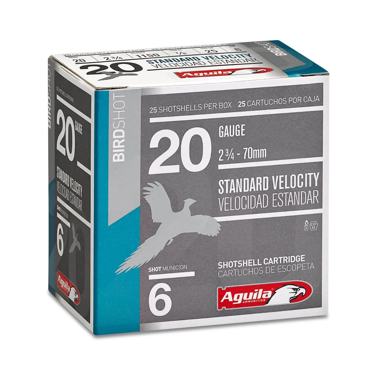 Aguila 20ga 2.75in 1oz 6 Shot Birdshot — 25rd Box - Georgia Guns & Ammo